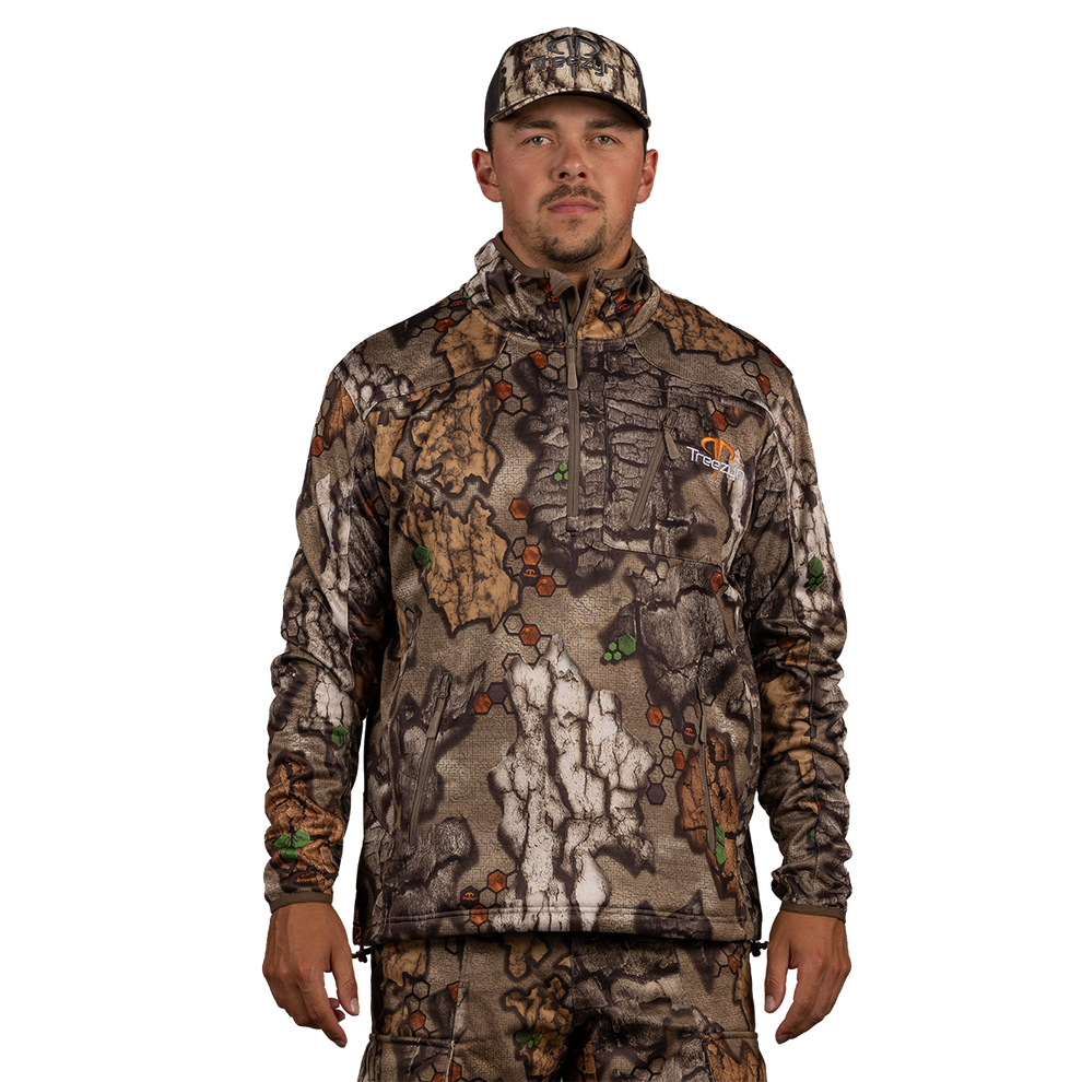 1/4 Zip Hunting Pullover | Camo Quarter Zip | Treezyn